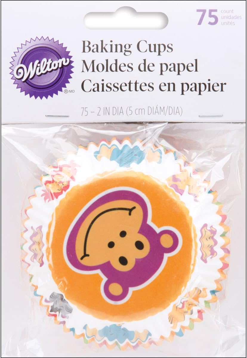 Amazon.com: Wilton Jungle Pals Standard Cups, 75 Count: Disposable ...