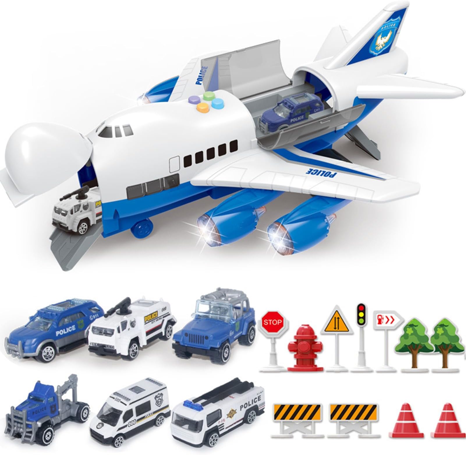 Airplane Toy Set Transport Cargo Plane Play Toy for 3 4 5 6 Years Old ...