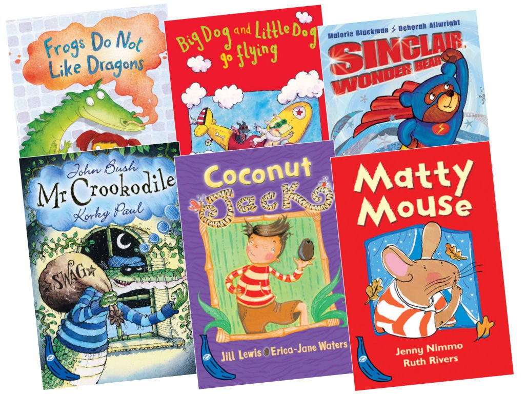 Boy's Blue Bananas Reading Series, 6 Books, RRP £29.94 (Frogs Do Not ...