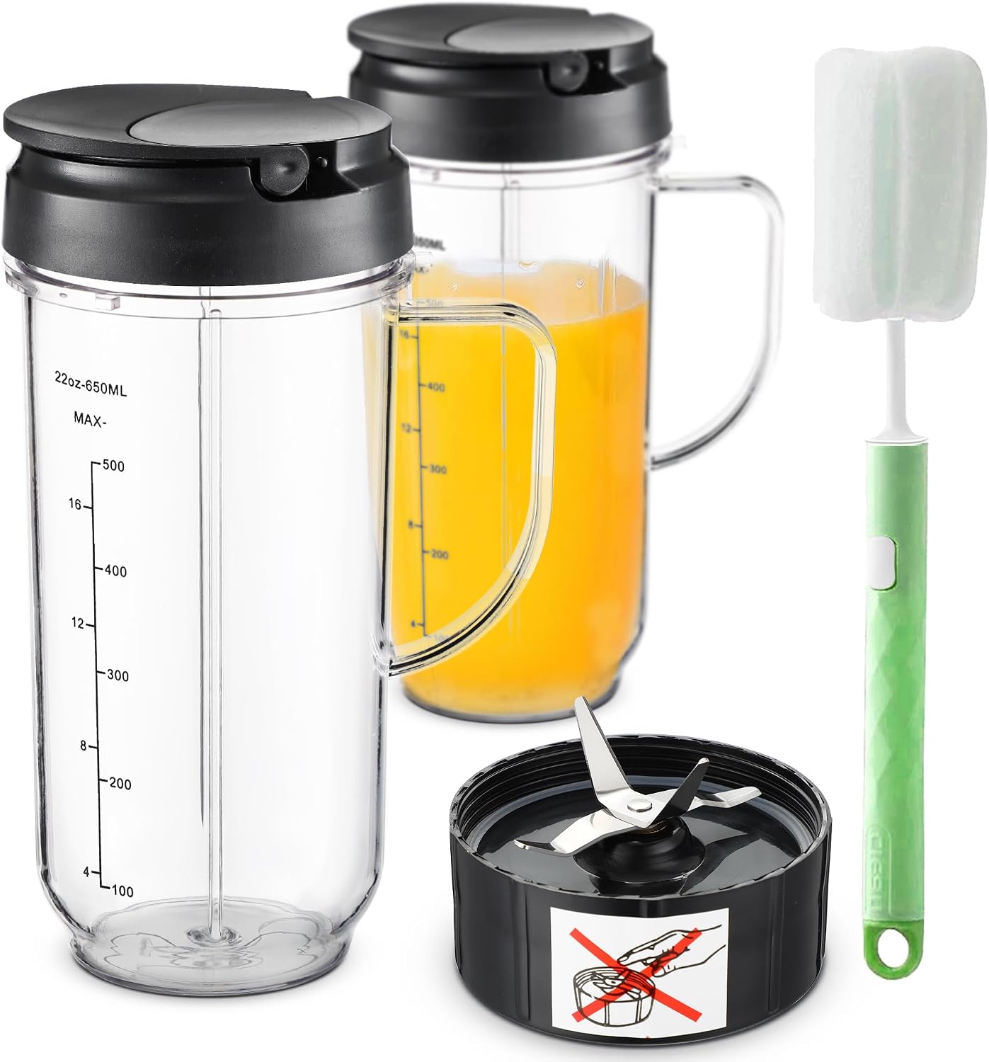 Amazon.com: For Magic Bullet Blender Cups, Tall 22oz Cup with Flip-Top ...