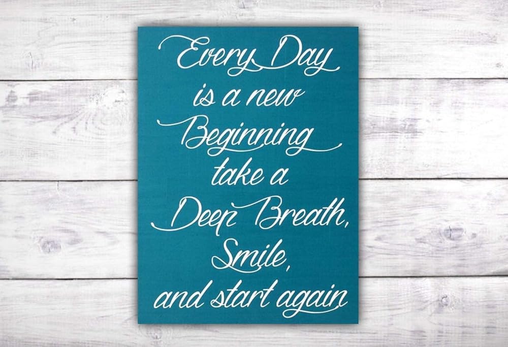 Amazon.com: New Beginnings Sign | Quotes About Life | Cheer Up Gift ...