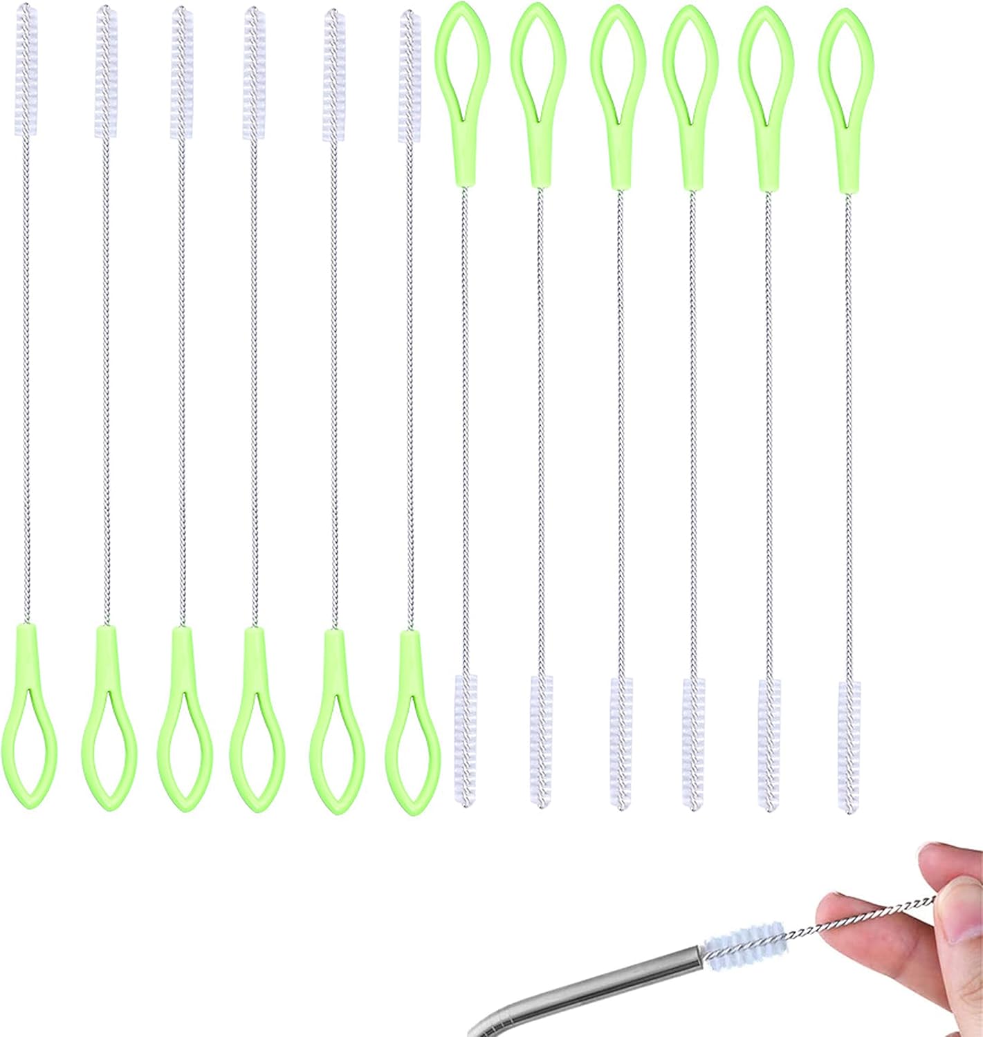 Yeesabella 12 PCS Drinking Straw Brush Thin Cleaning Kettle Spout Test ...