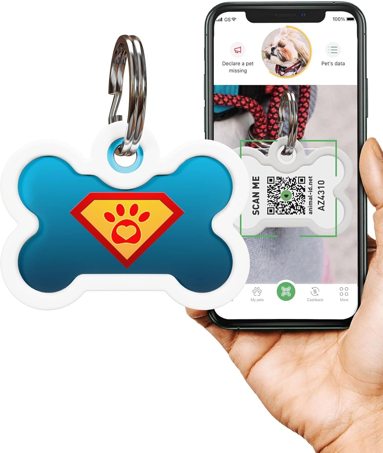 Tags for Dogs – Small Dog Tag & Cat Tag – Pet Id Tag – Scannable QR ...
