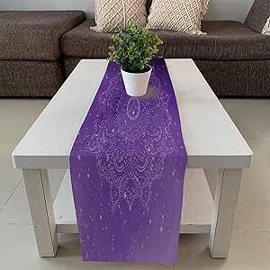 Amazon.com: Farmhouse Cotton Linen Table Runners Mandala Flower Galaxy ...