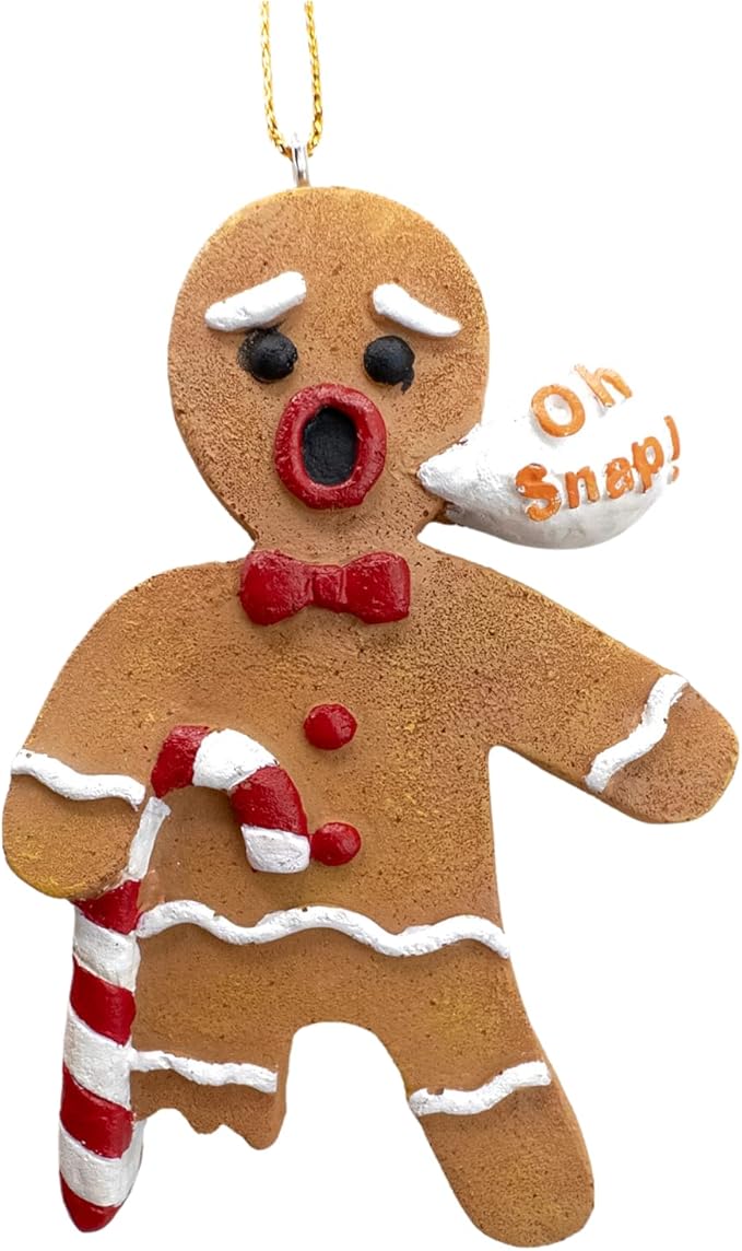 Amazon.com: Gingerbread Man Cookie Oh Snap! Broken Leg Candy Cane ...
