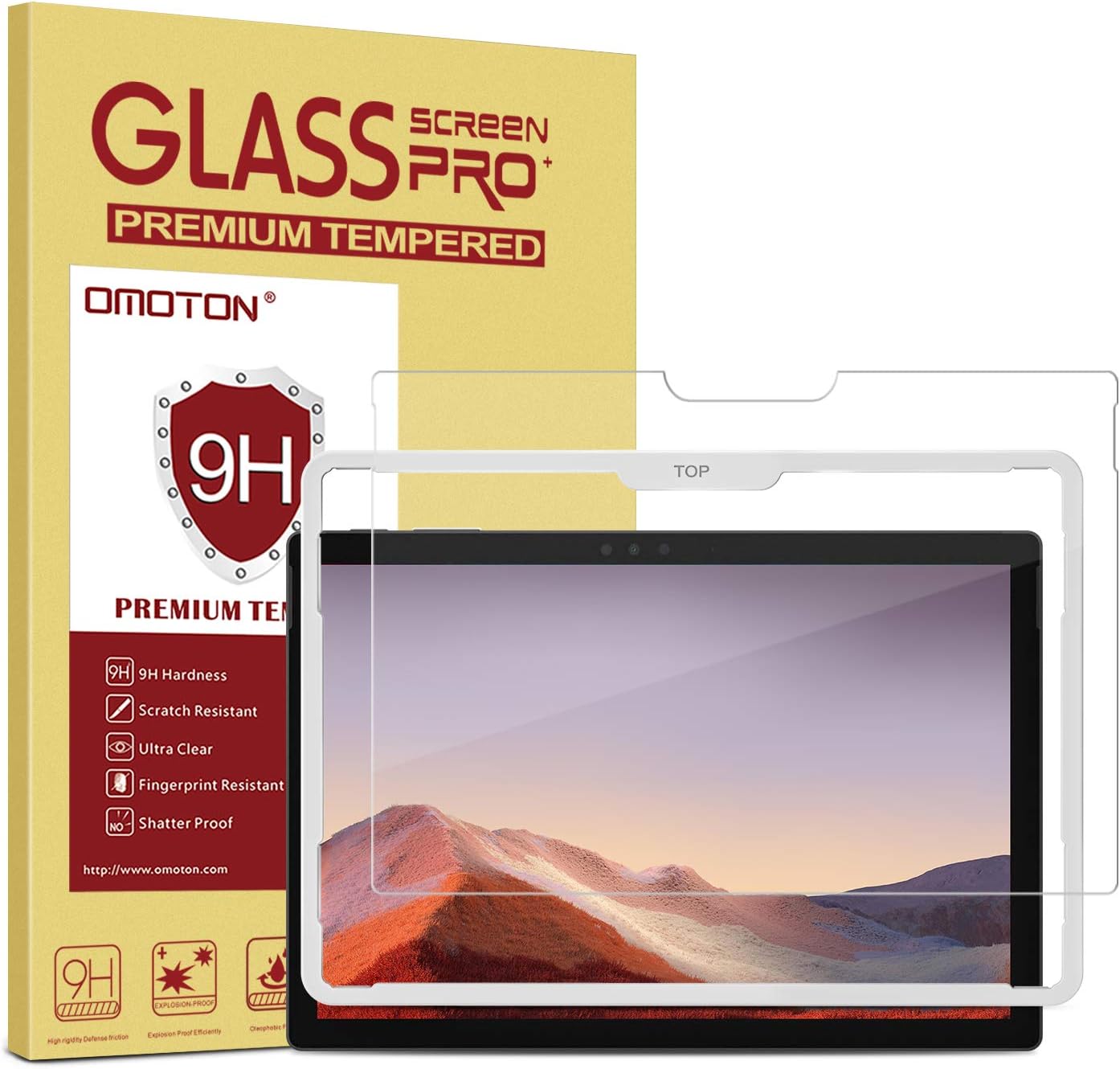 Amazon.com: OMOTON Screen Protector Compatible with Surface Pro 7 Plus ...
