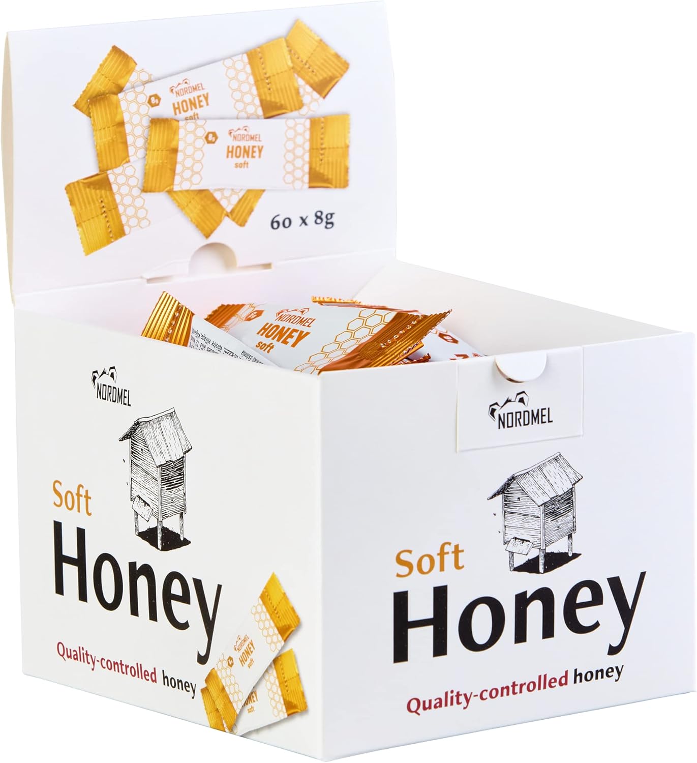 Nordmel Honey Sachets, Box of 60-8g Per Sachet - Pure Natural Wild ...