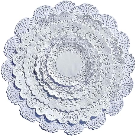 Amazon.com: White Round paper Lace Table Doilies 4 5 6 8 10 and 12 ...
