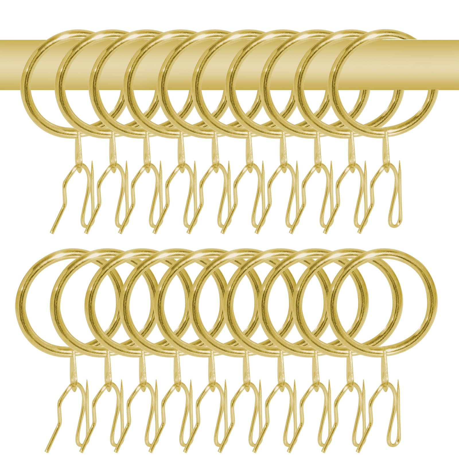 Amazon.com: 40 Pcs Metal Curtain Rings Drapery Rings Curtain Rod Rings ...