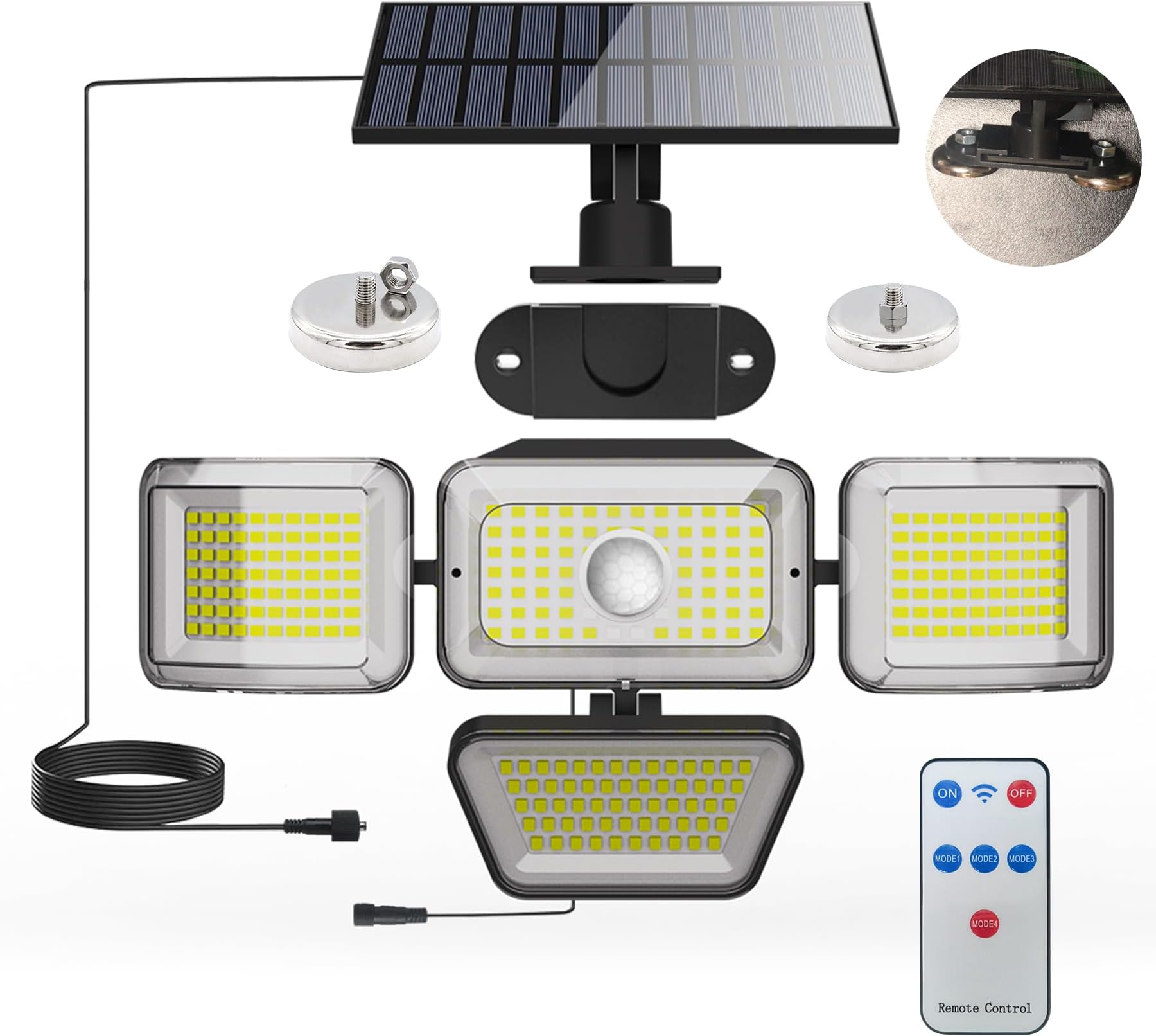 Solar Flood Light Outdoor Motion Sensor Magnetics Mountable/In-Ground ...