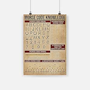 Amazon.com: Morse Code Knowledge Poster, Poster Vintage, Digital File ...