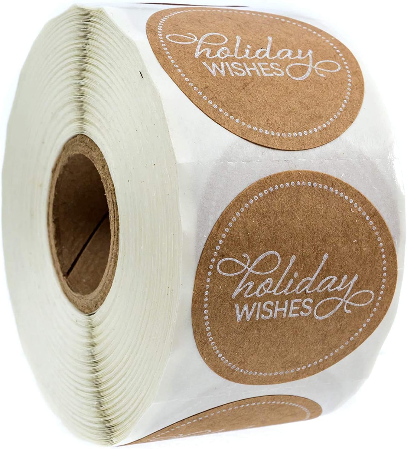 Amazon.com: AnyDesign 1000Pcs Christmas Kraft Stickers 1.5 Inch Vintage ...