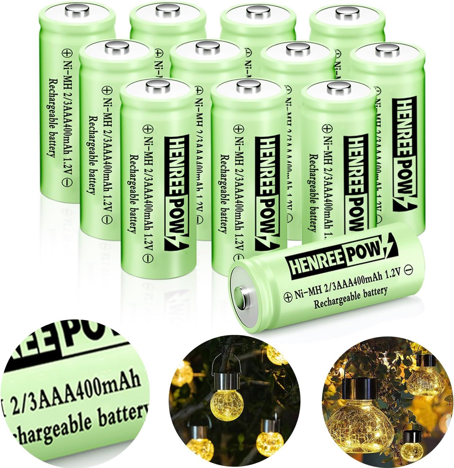 Amazon.com: MIC Gen 8 x 2/3 AAA NiCd Button Top Batteries (200 mAh ...