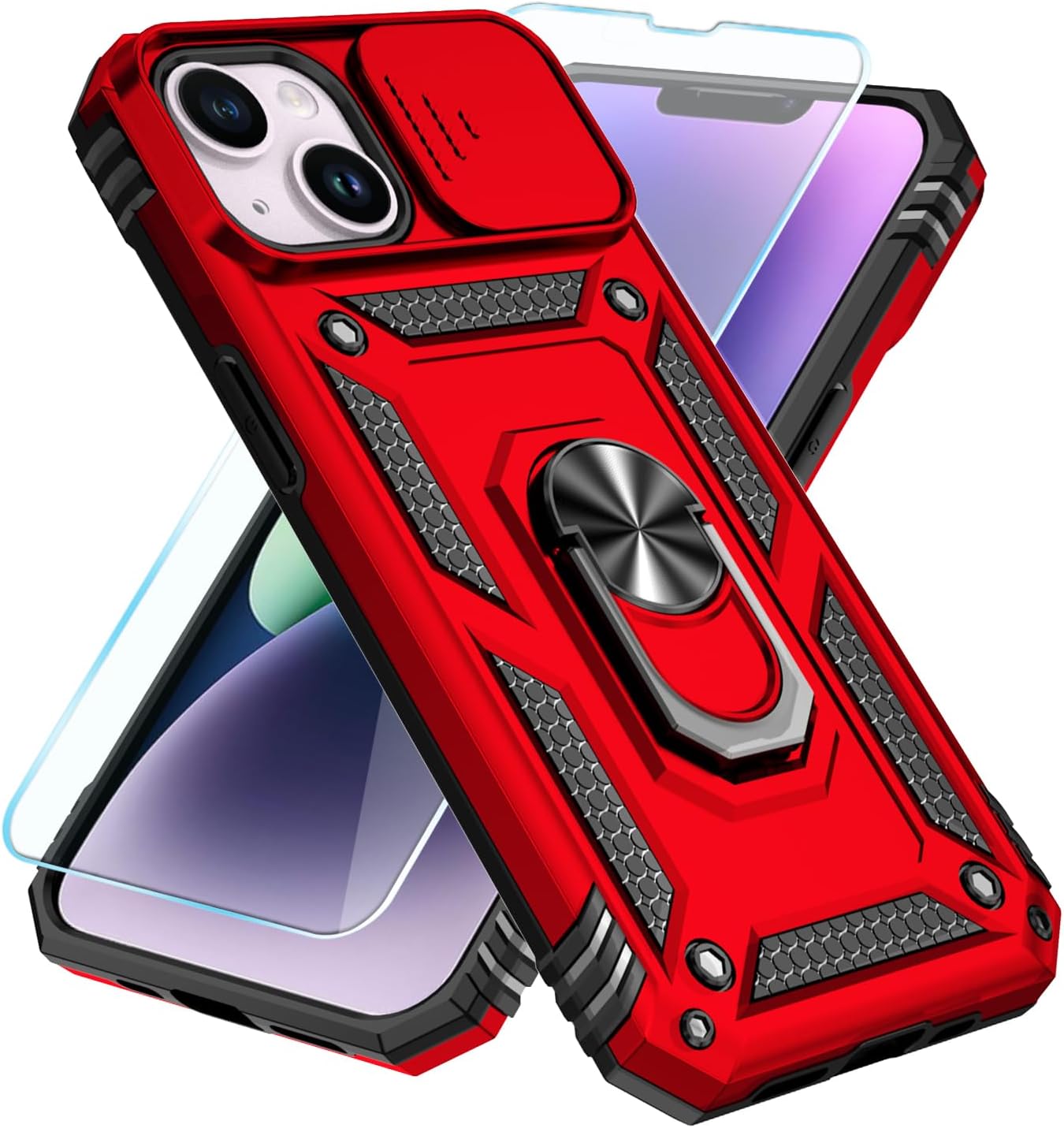 Amazon.com: DEERLAMN Case for iPhone 13/iPhone 14 6.1-Inch with Slide ...