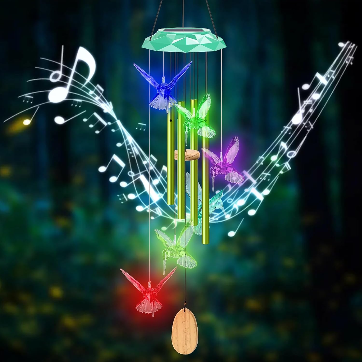 Amazon.com : Mothers Day Wind Chimes Gifts for Mom - Hummingbird Solar ...