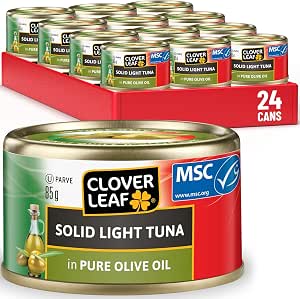 Clover Leaf Solid Light Tuna In Pure Olive Oil - 85g, 24 Count - Canned ...