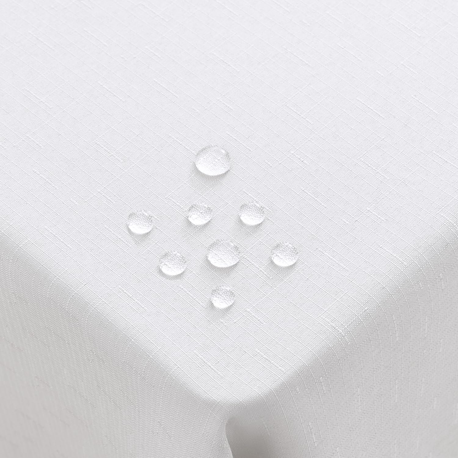 Homaxy Linen Table Cloth Wipe Clean 140x100 cm, Wipeable Water ...