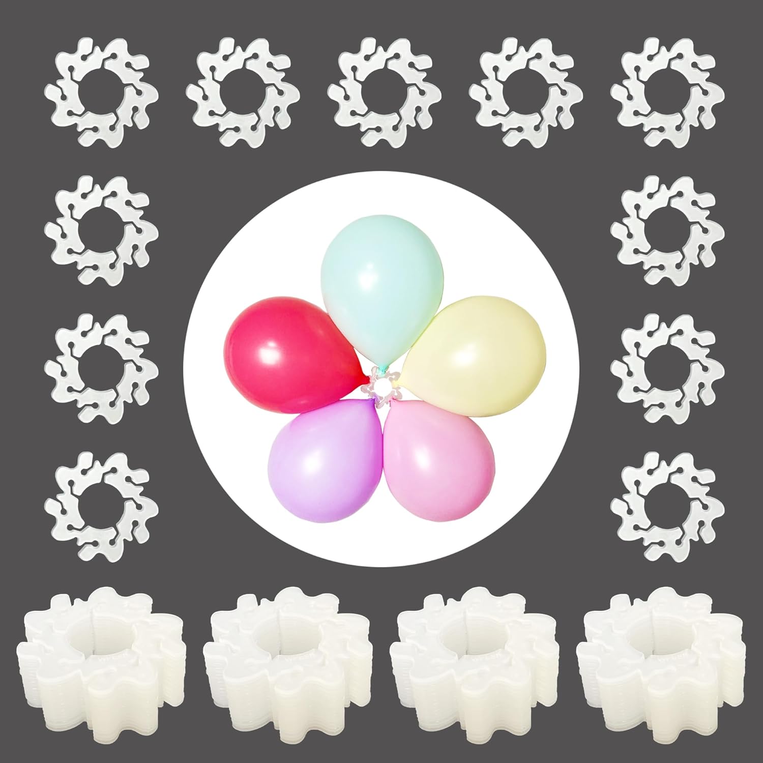 Amazon.com: WPESI Balloon Connectors - 60 pcs Clip Holders for Arch ...