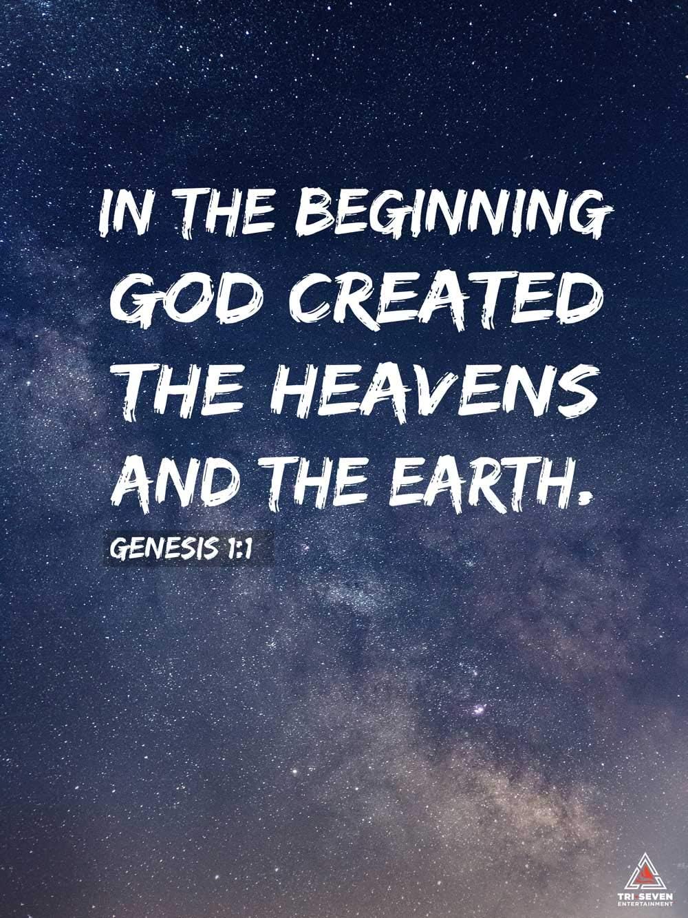 777 Tri-Seven Entertainment Genesis 1:1 Poster in The Beginning Bible ...