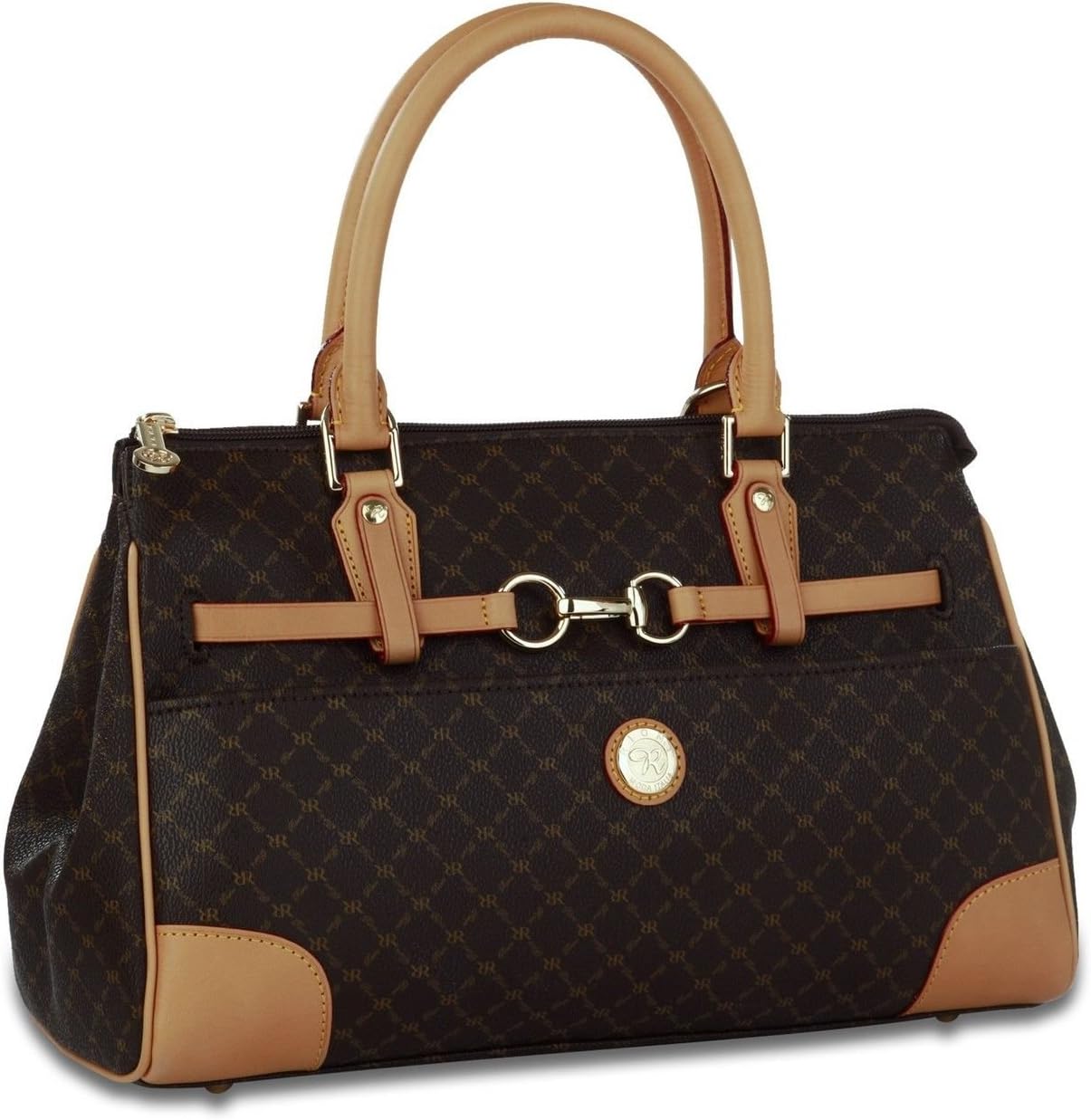 Amazon.com: New Rioni Signature (Brown) Handbag - Princess Satchel St ...