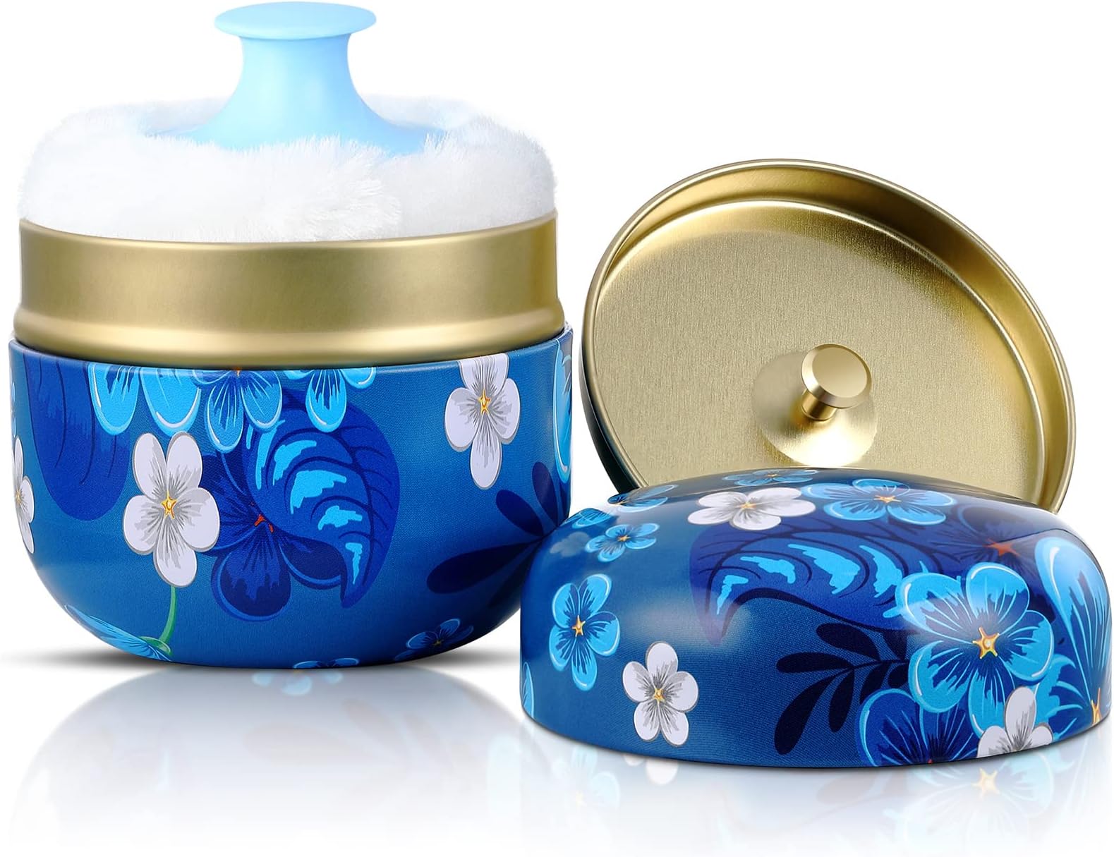 Amazon.com: Gejoy 2 Sets 3.5 x 2.4 Inch Baby After-Bath Powder Puff Box ...