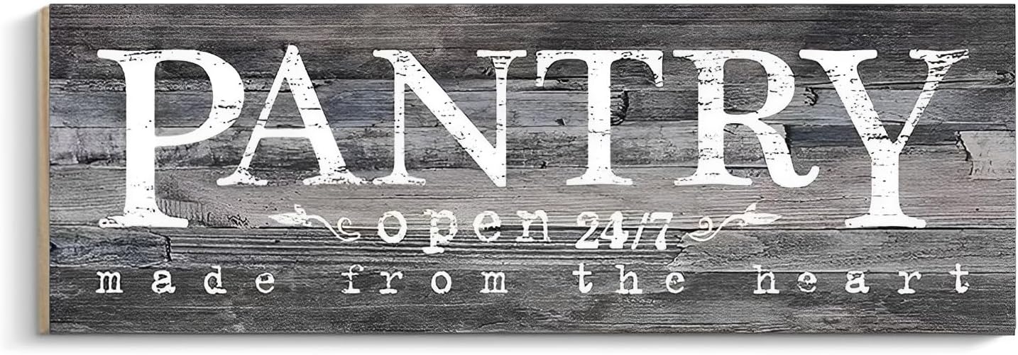 Amazon.com : Parisloft Pantry Rustic Wood Block Signs For Kitchen ...