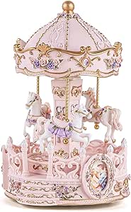 Amazon.com: Mr.Winder Music Box Carousel, 9-inch Rotating Musical Horse ...