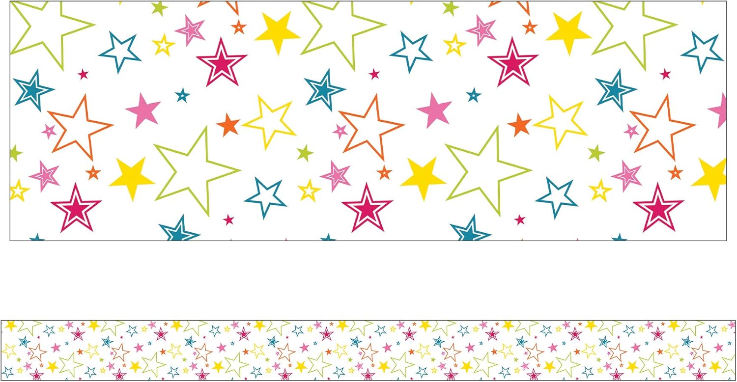Amazon.com: Carson Dellosa 36Ft of School Pop Star Bulletin Board ...