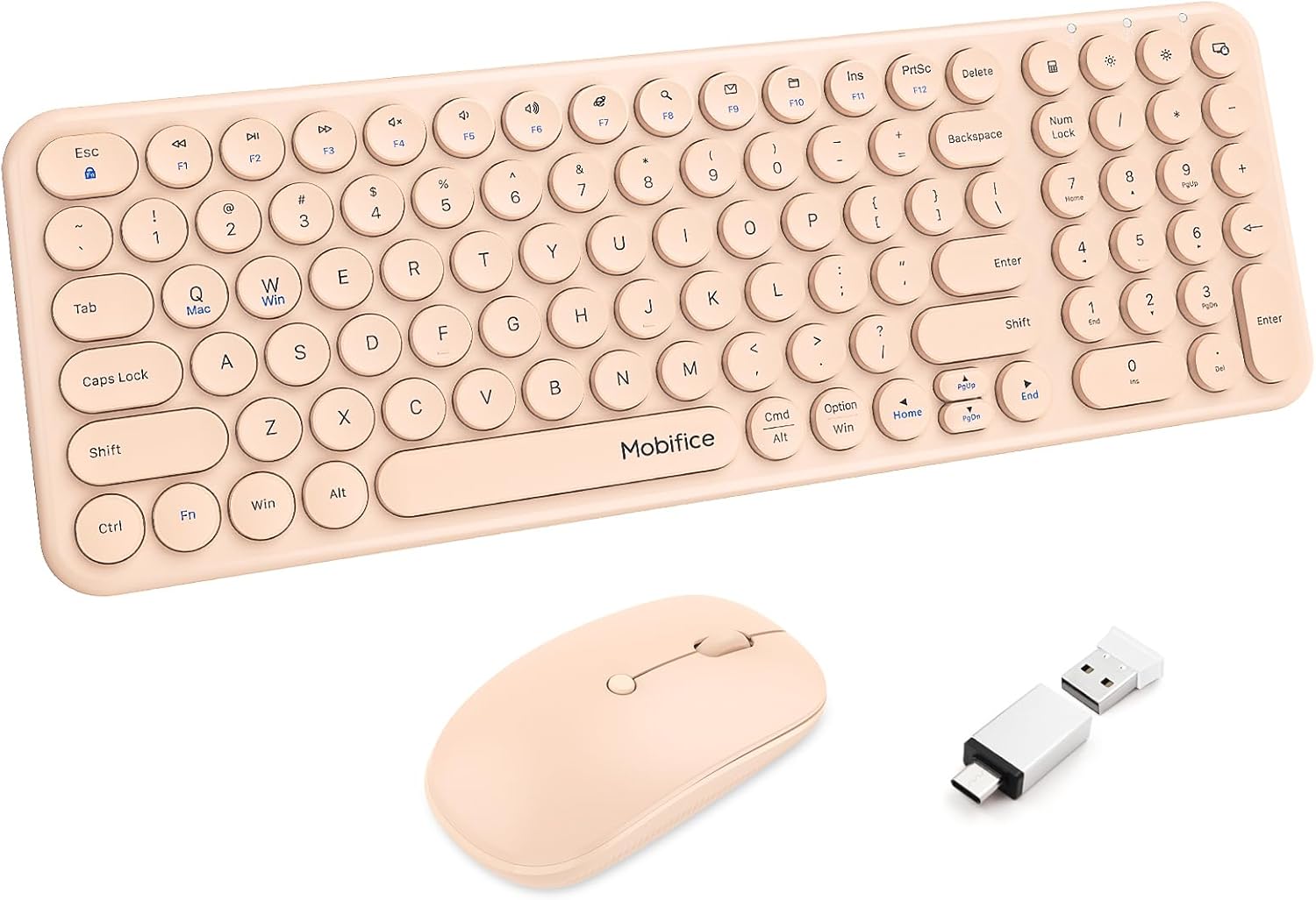 Amazon.com: Mobifice Wireless Keyboard and Mouse 2.4GHz USB combo Ultra ...