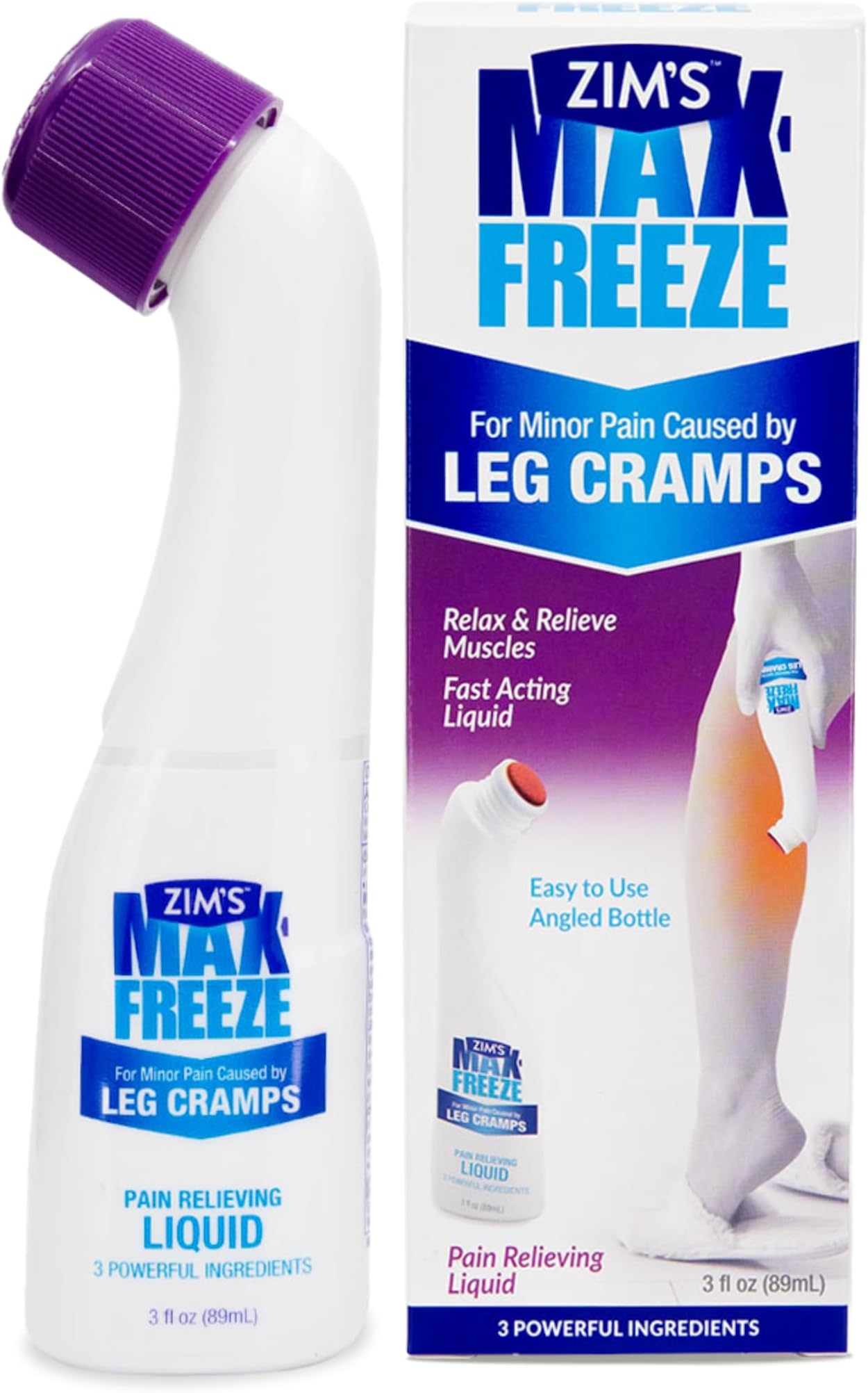 Amazon.com: Zim's Max Freeze Leg Cramp - Quick Penetrating Liquid for ...