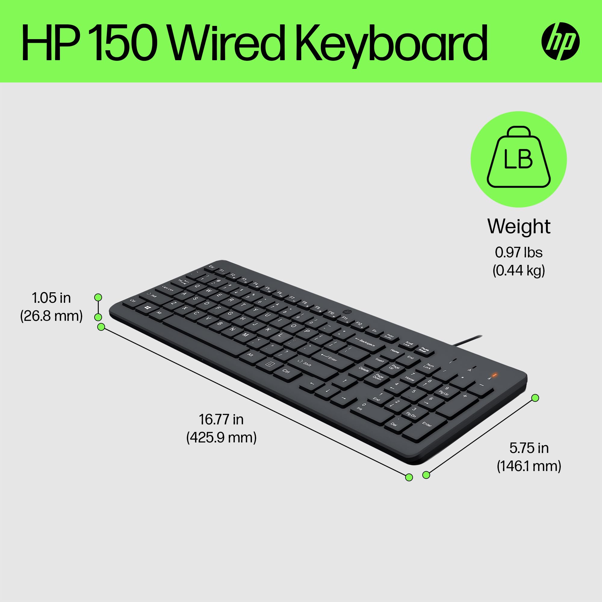 HP 150 Wired Keyboard – BigaMart
