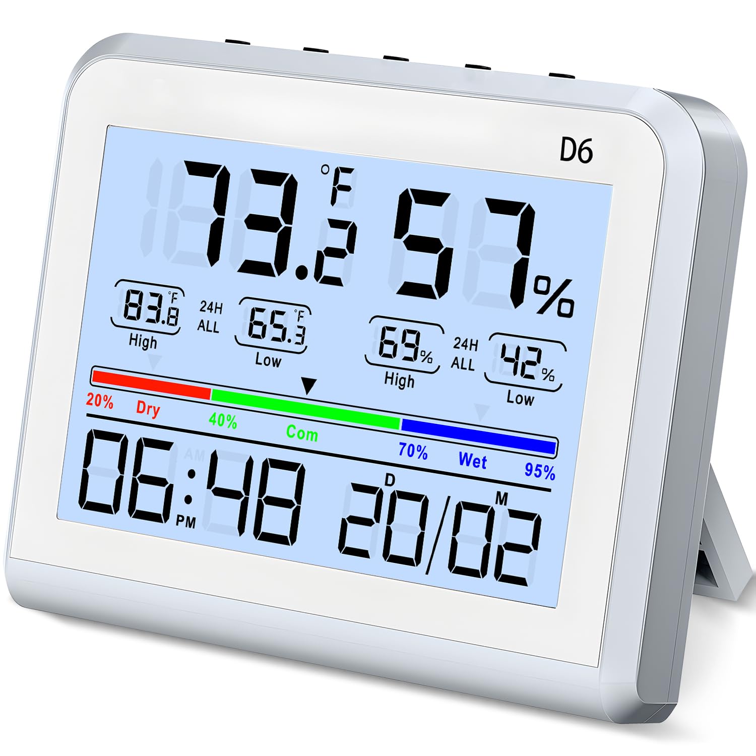 Amazon.com: Digital Room Thermometer Indoor, Hydrometer Humidity Meter ...