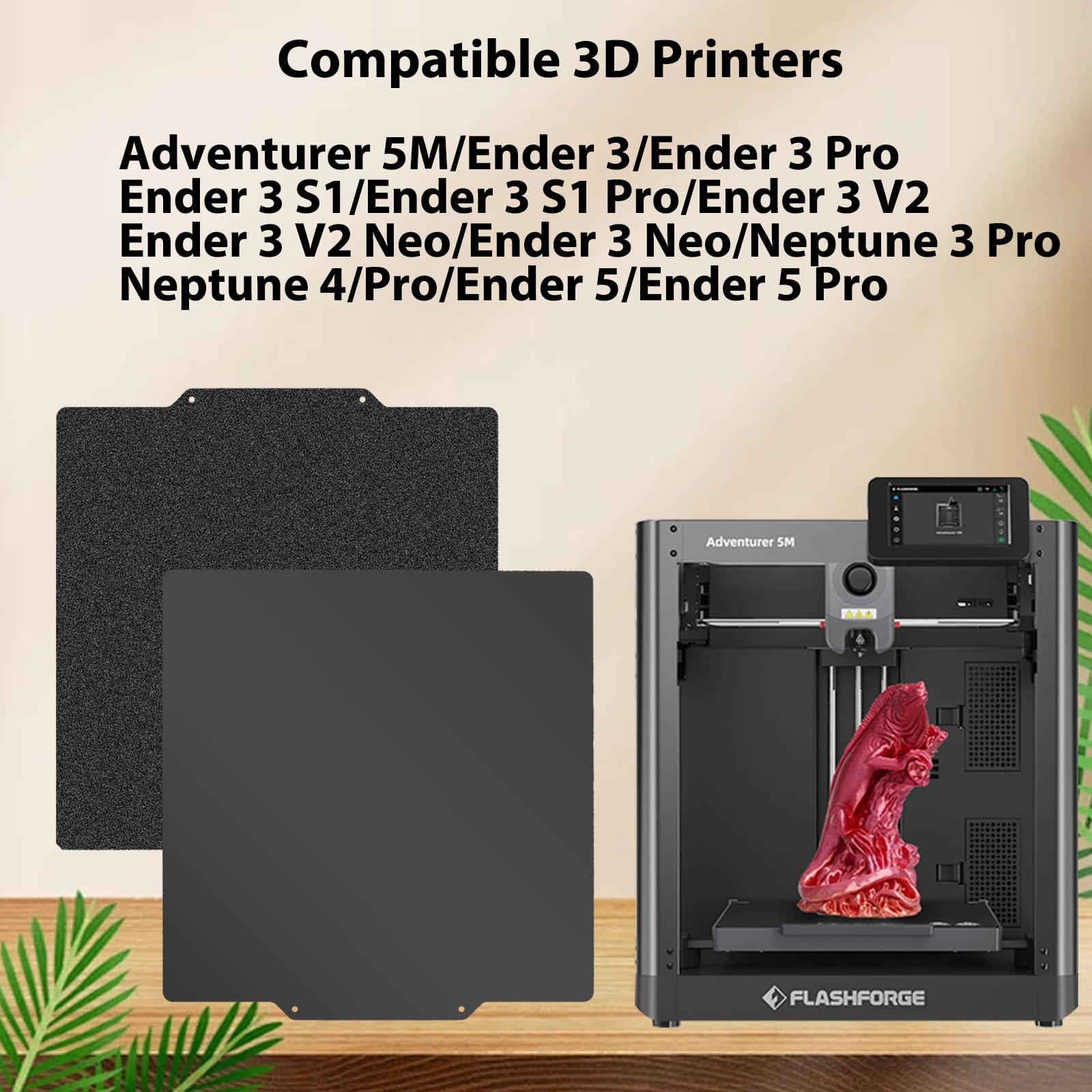 Snapklik.com : 235x235mm 3D Printer Platform, Smooth PEI+Textured PEI ...