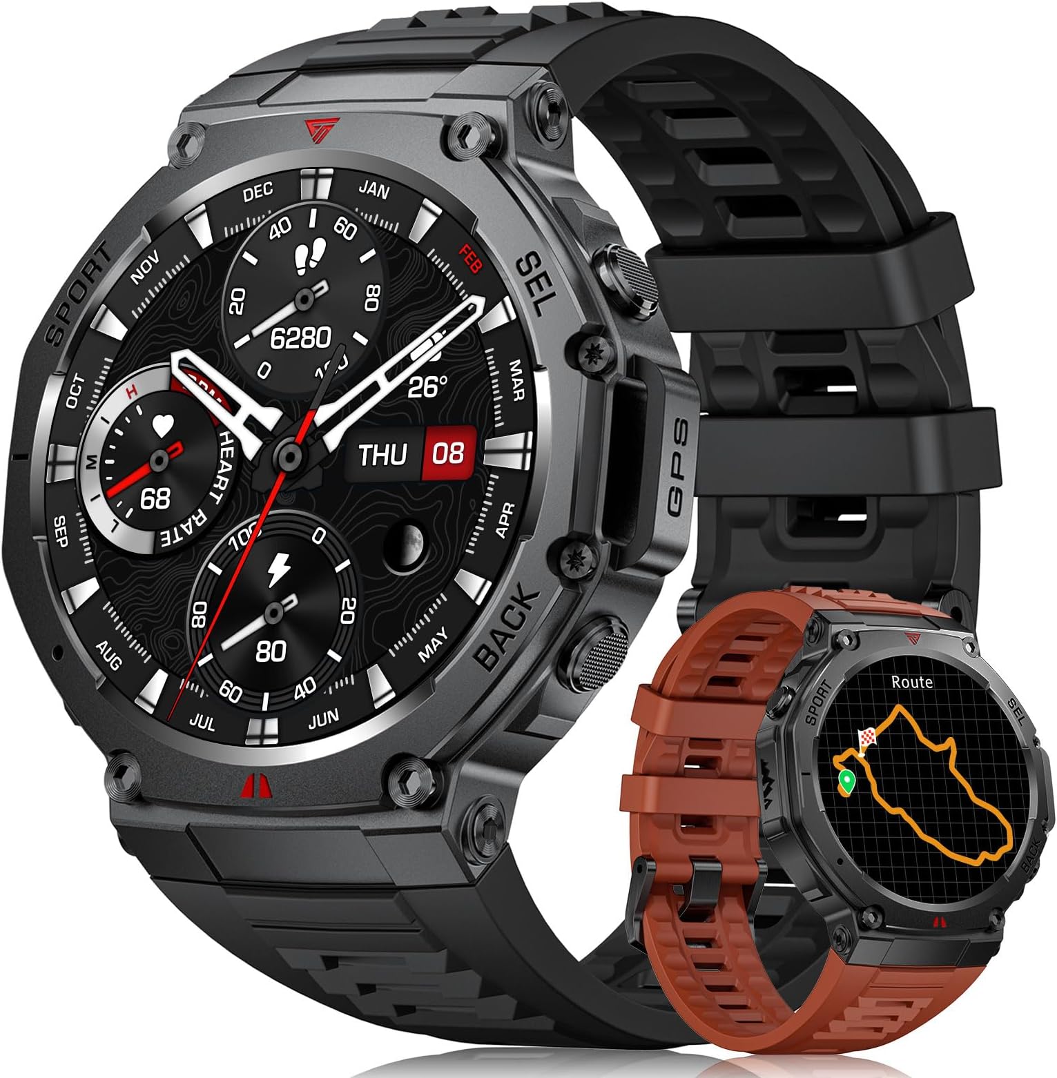 Smartwatch da uomo con scheda SIM 4G con doppia fotocamera, NFC ...