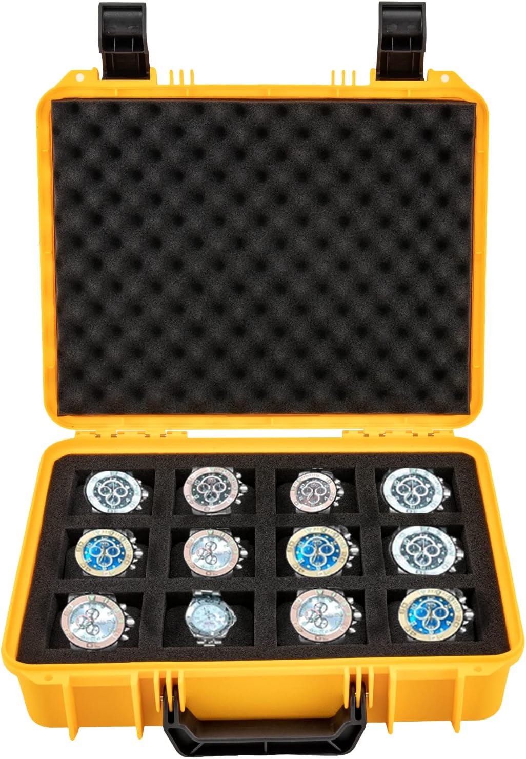 Amazon.com: BANLICALI Watch Box,12 Slots Watch Case, Stainless Steel ...