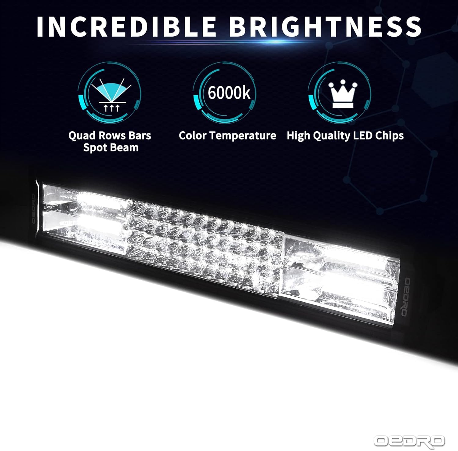 Snapklik.com : OEDRO 16 Inch LED Light Bar IP68 Grade Off Road Light ...