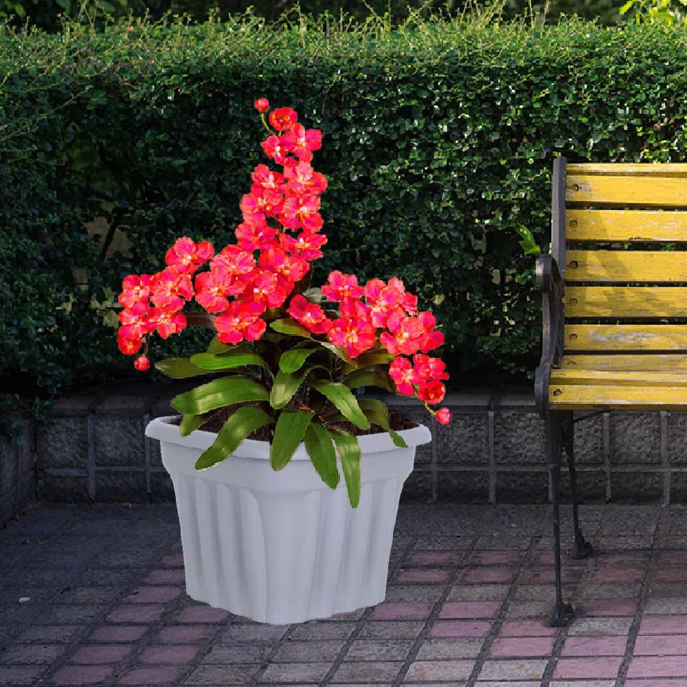 Red Large Outdoor Planters Enclave Round 550 (Dia. 55cm) And 650 (Dia.