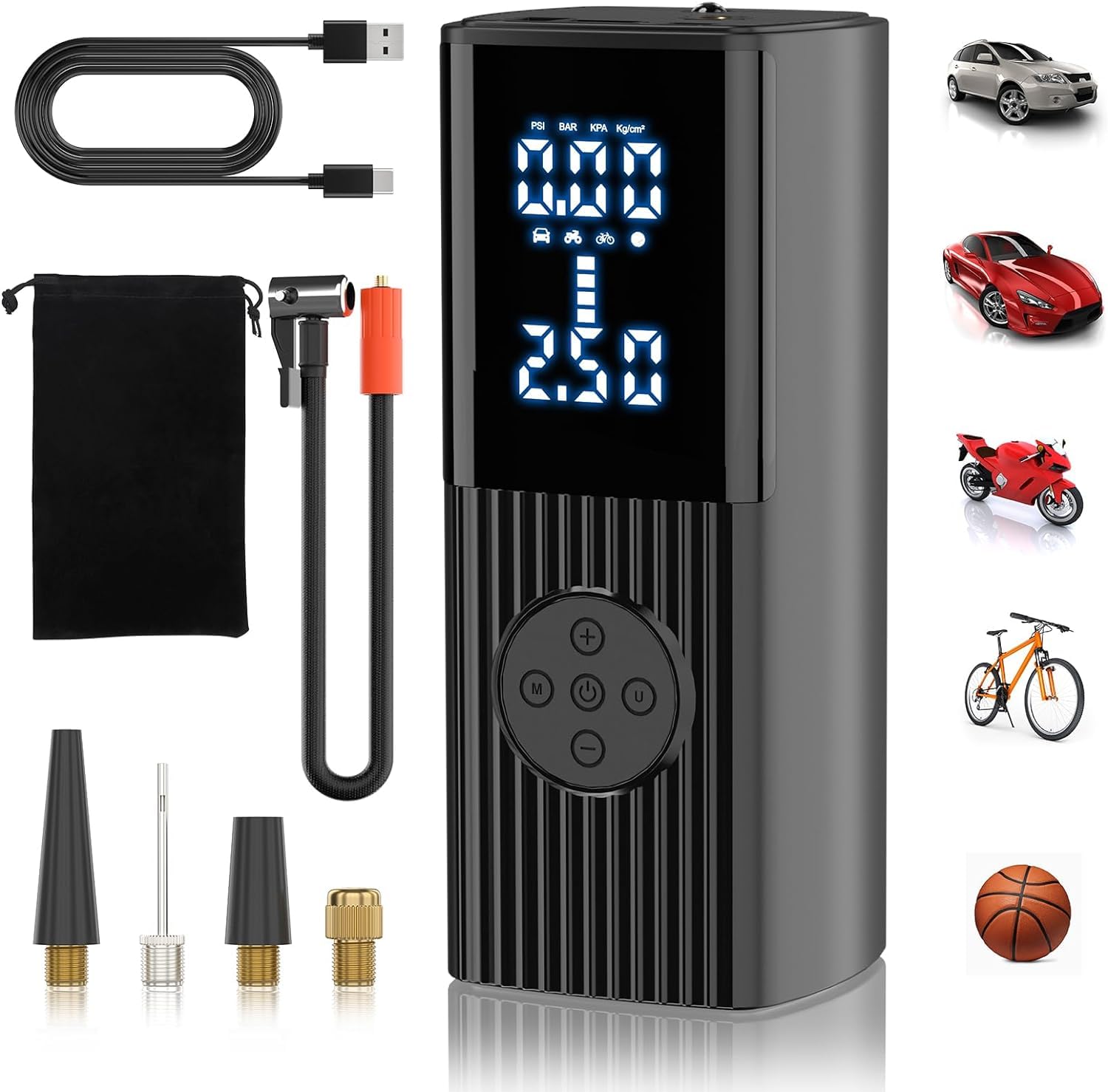 Buy Tire Inflator Portable Air Compressor,150PSI Portable Air Pump for ...