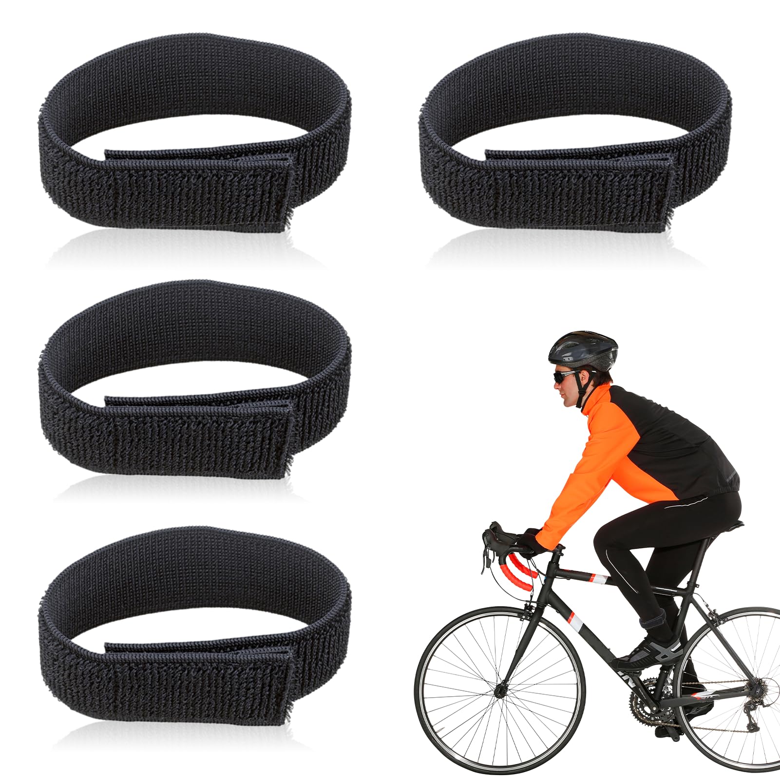 Bicycle Clips for Men Trousers,4 PCS Bike Straps,High Elastic Cycle ...