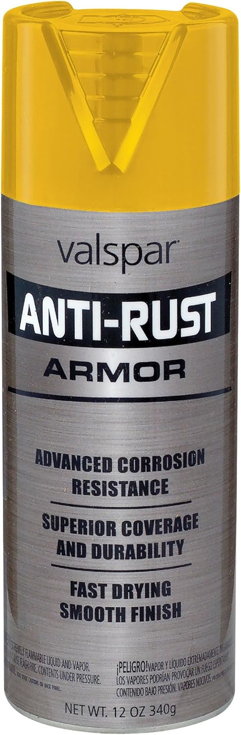 Valspar 44-21945"Anti-Rust" Spray Paint 12 oz - Safety Yellow : Amazon ...