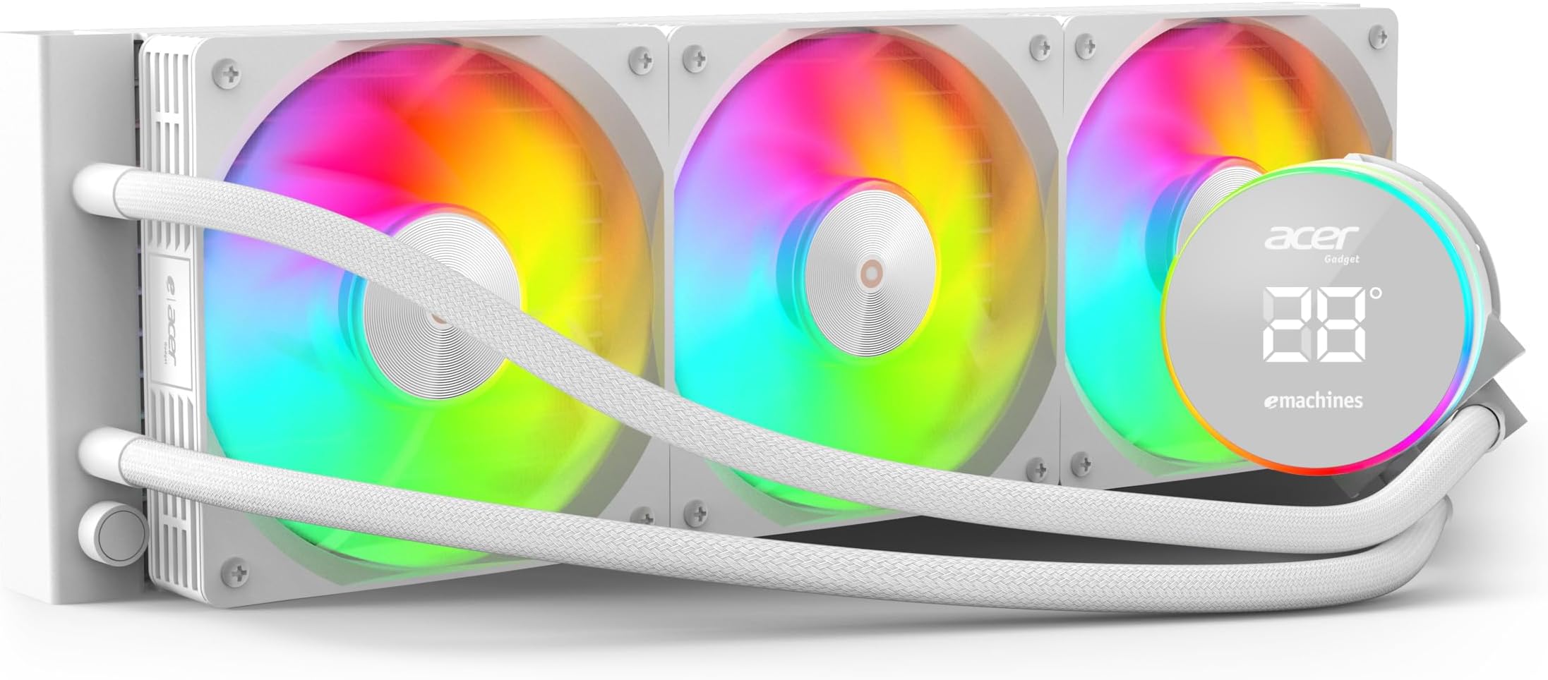 Water Cooler Gamer ACER AC360N Branco 360mm, AC360NWH, com Iluminacao ...