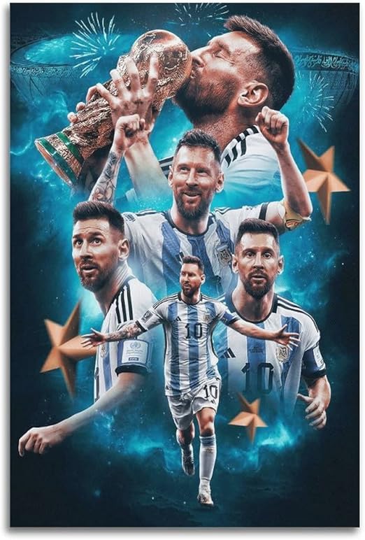 BNMKL Lionel Messi - Póster de superestrella de fútbol para habitación ...