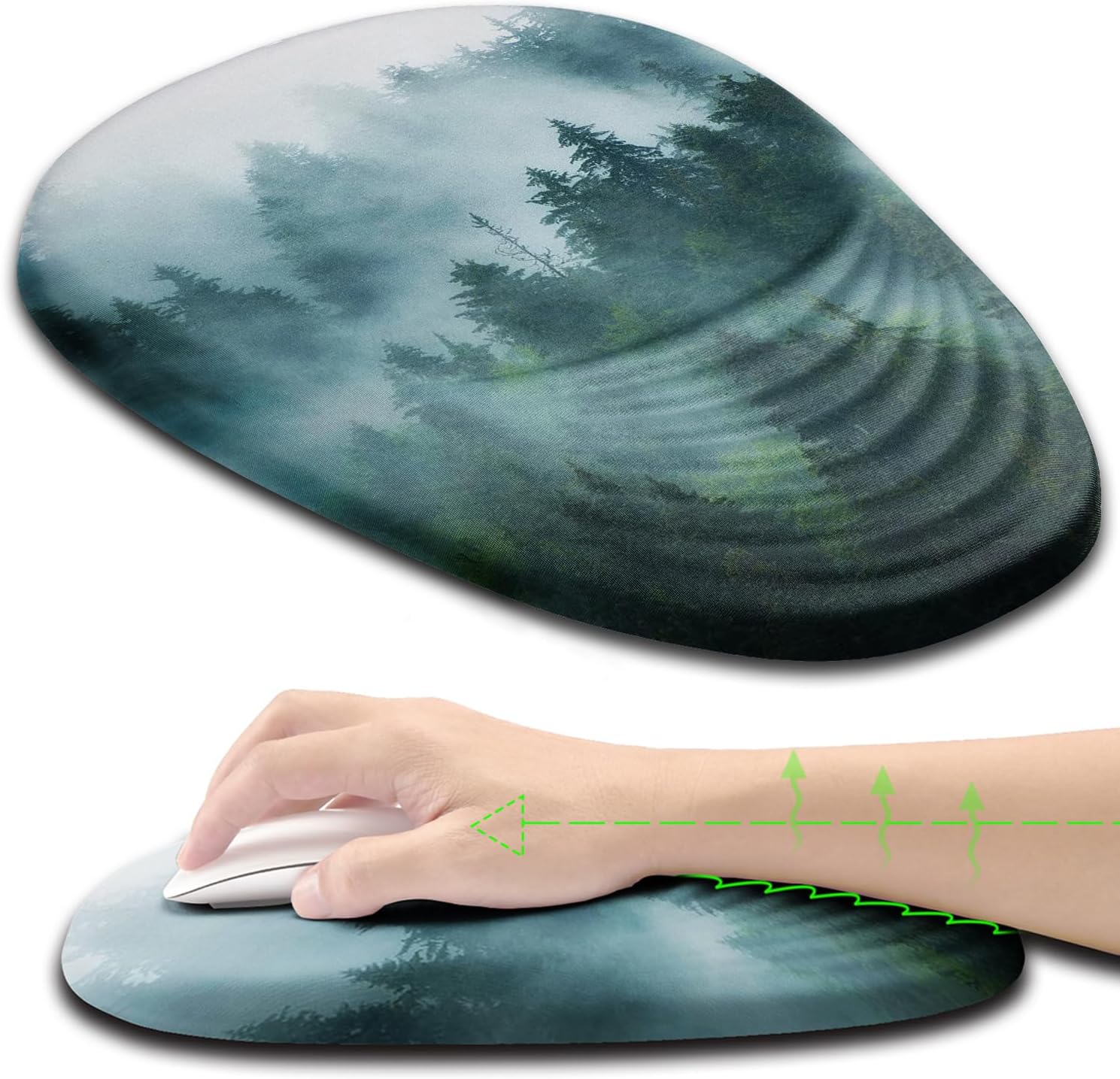 Amazon.com: xinidc Ergonomic Computer Mouse Pad with Wrist Rest Support ...