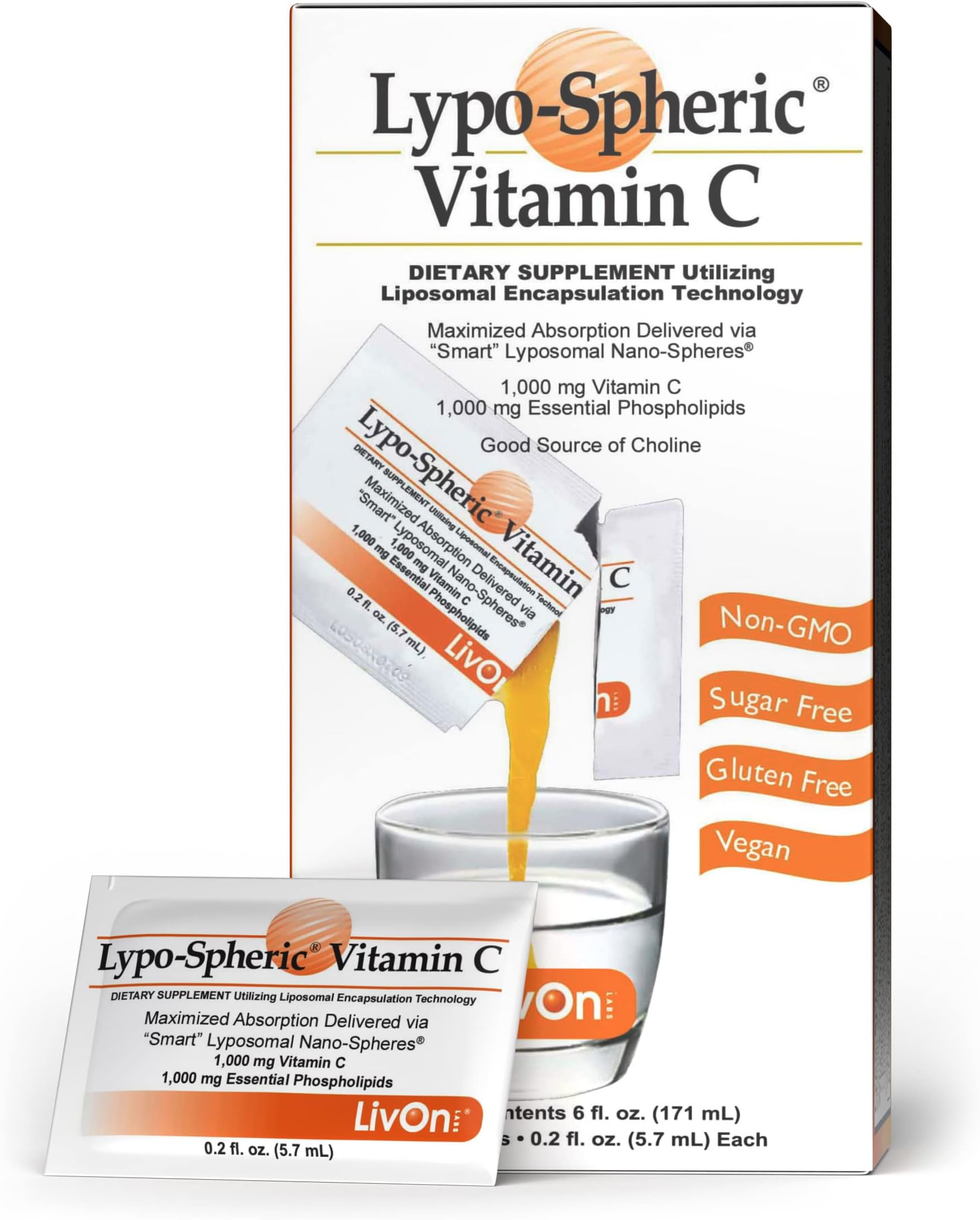 Amazon.com: LivOn Laboratories Lypo–Spheric Liposomal Vitamin C 1000mg ...
