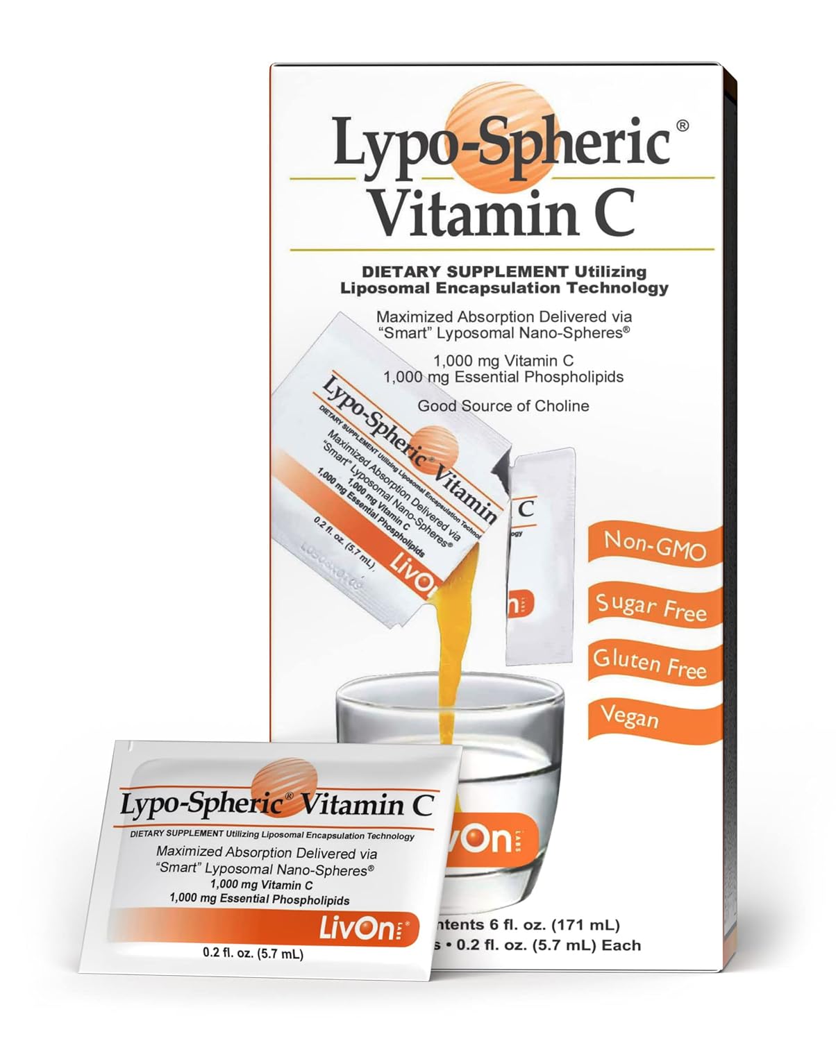 LivOn Laboratories Asterveda Livon Lypo-Spheric Vitamin C Supplements ...