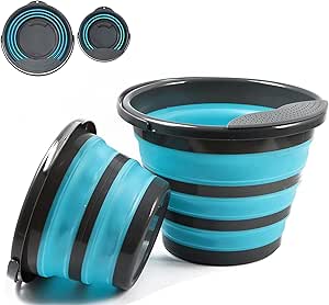 Collapsible Cleaning Bucket, 【2 Pack】Space Saving Outdoor Gardening ...