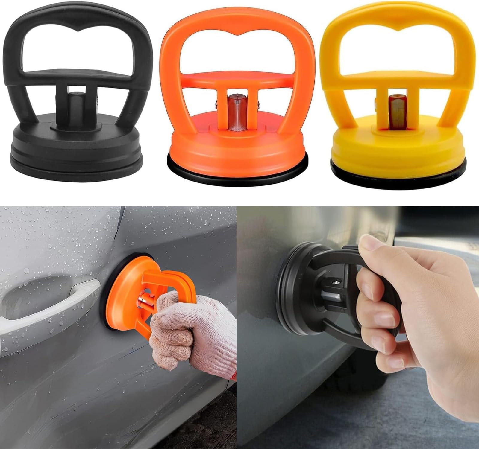 QUALDESN 3 PCS Car Dent Puller, Small Dent Puller Kit Paintless ...