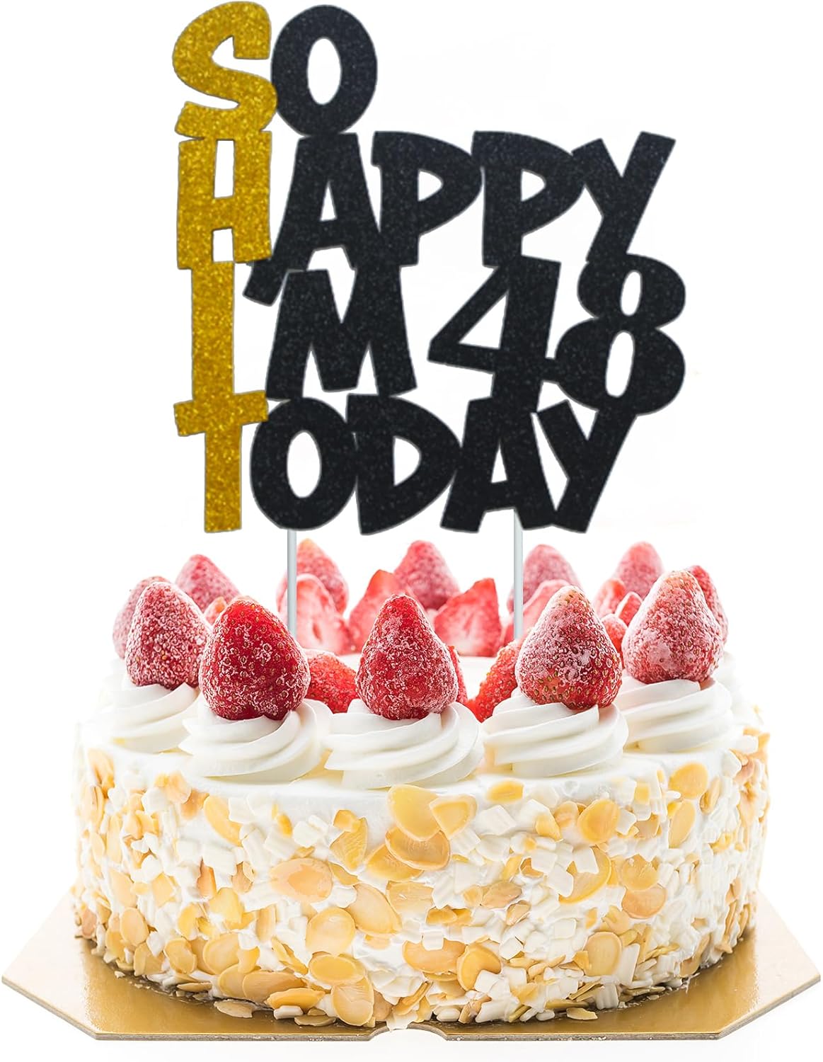 Glitter Forty Eight Cake Toppers For 48 Years Old Birthday Party ...