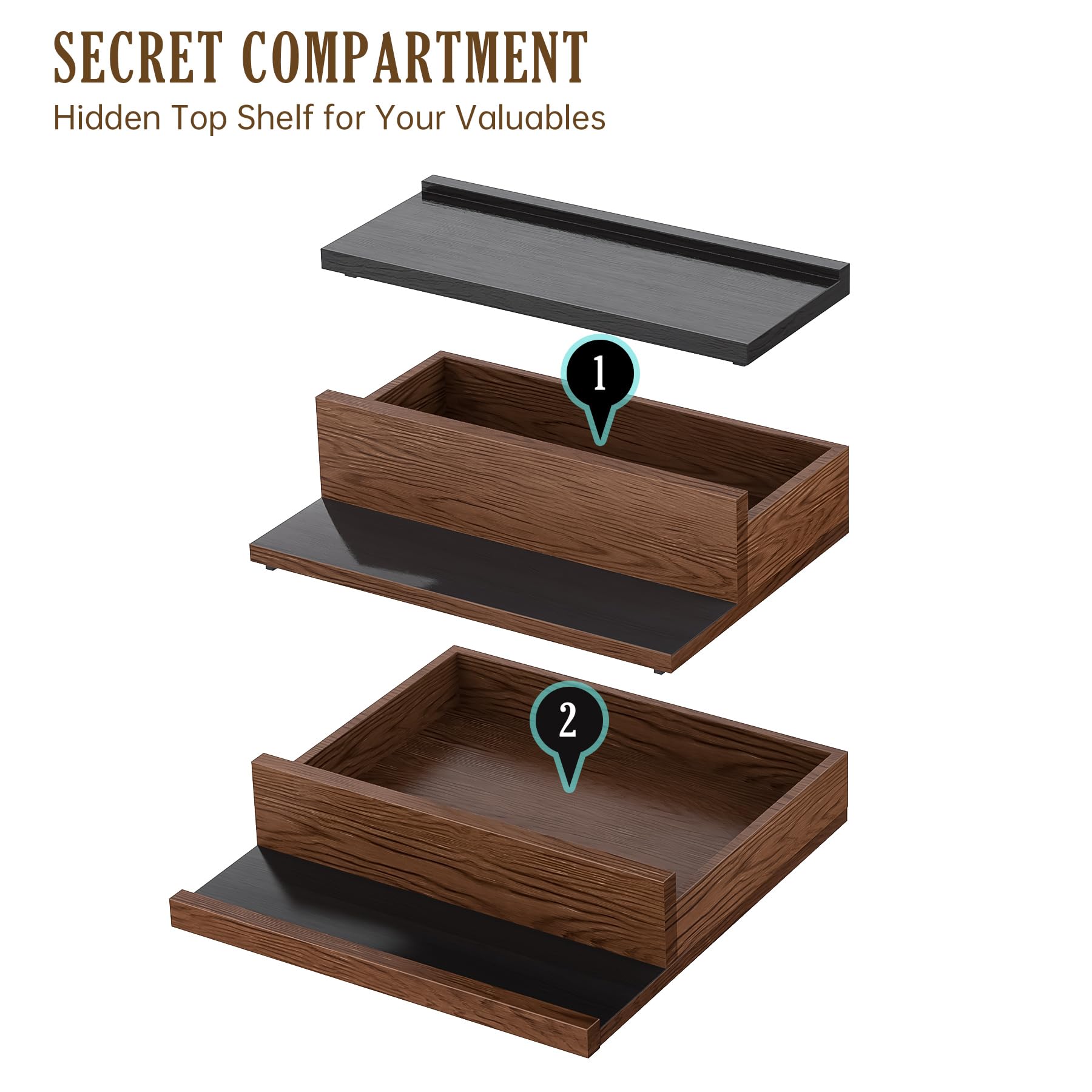 Snapklik.com : Handcrafted 3 Tier Wooden Cologne Organizer For Men ...