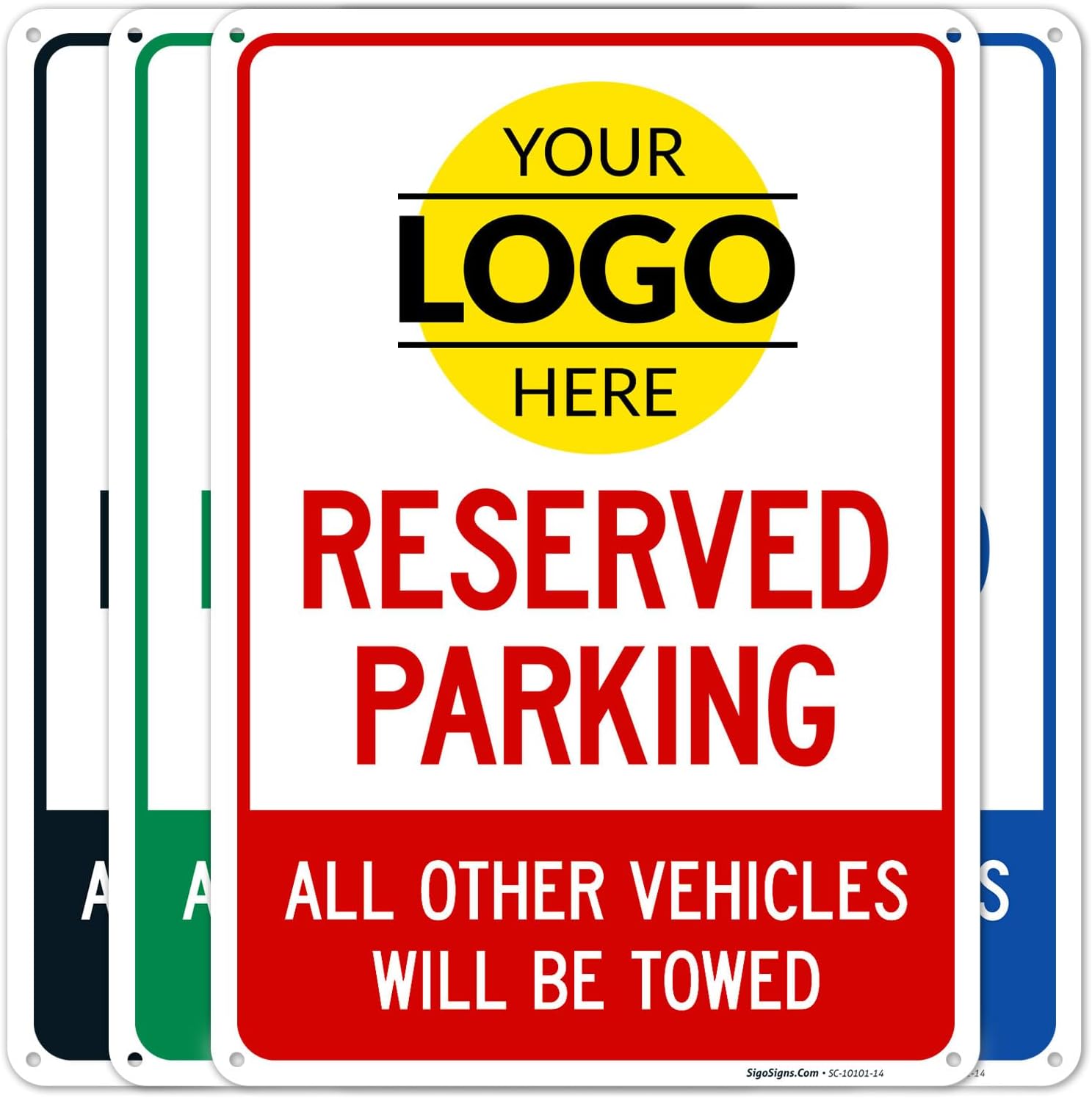 Reserved Parking Sign, Custom Logo Parking Sign for Parking Lots ...